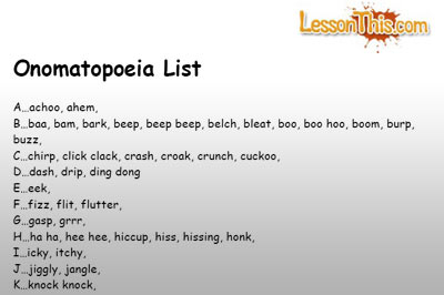 Using Onomatopoeia In Poetry A Great Lesson For Kids